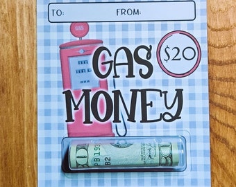 Gas Money Holder Cash Gift Card Fun Fuel Funds Creative Present Ideas ...