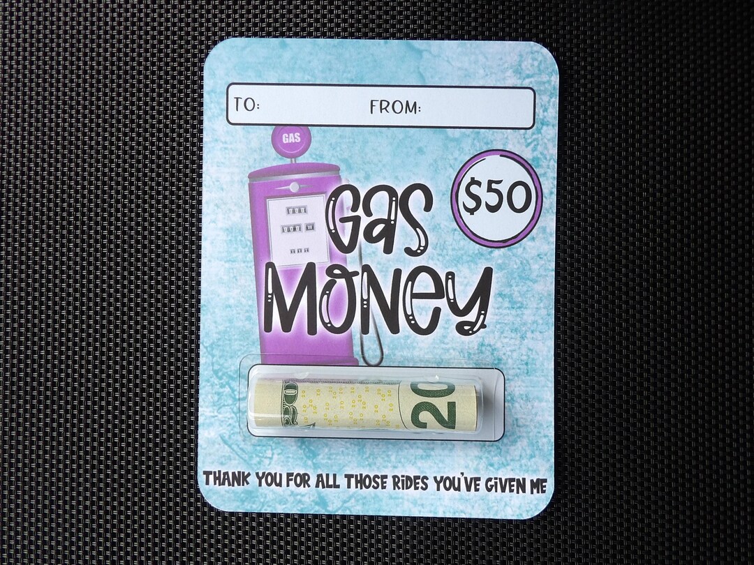 Thank You Gas Money Card - Personalized Cash Appreciation Gift - Etsy