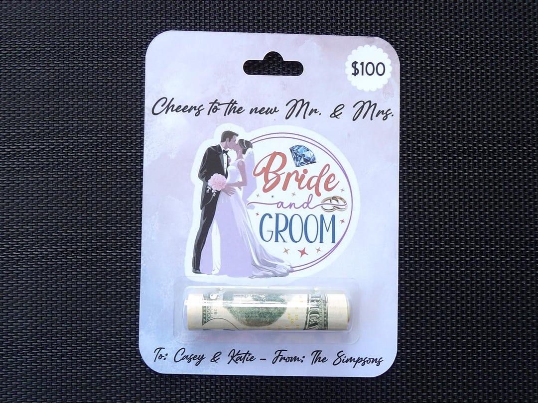 Wedding Day Money Card - Personalized Cash Gift - Bride and Groom ...