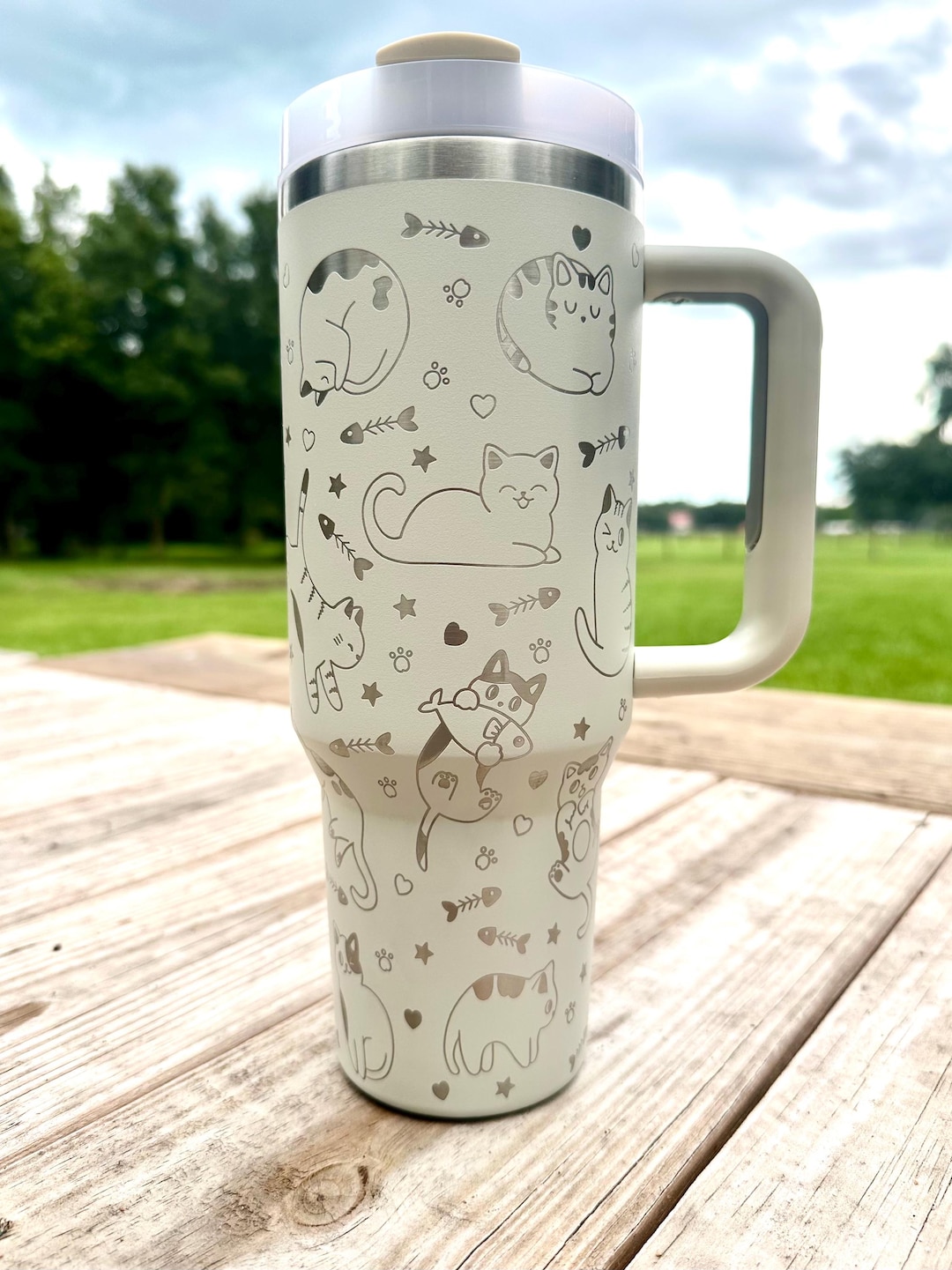 Kitty Cat | Crazy Cat Lady | Meow 40 Oz Stainless Steel Insulated ...