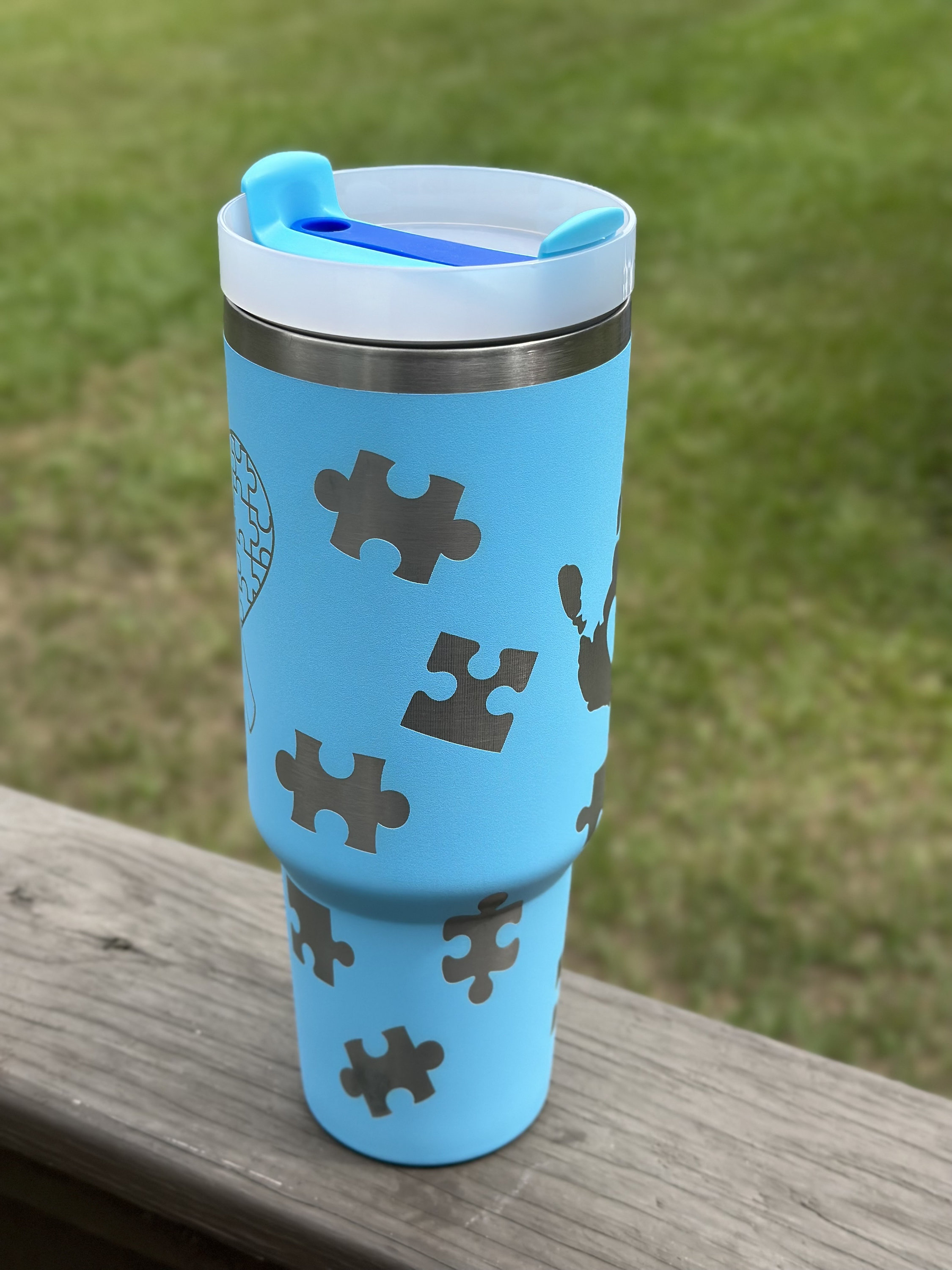 Autism Awareness 40 Oz Stainless Steel Insulated Tumbler With Handle ...