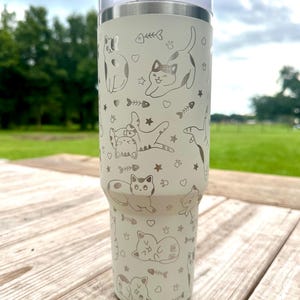 Kitty Cat | Crazy Cat Lady | Meow 40 Oz Stainless Steel Insulated ...