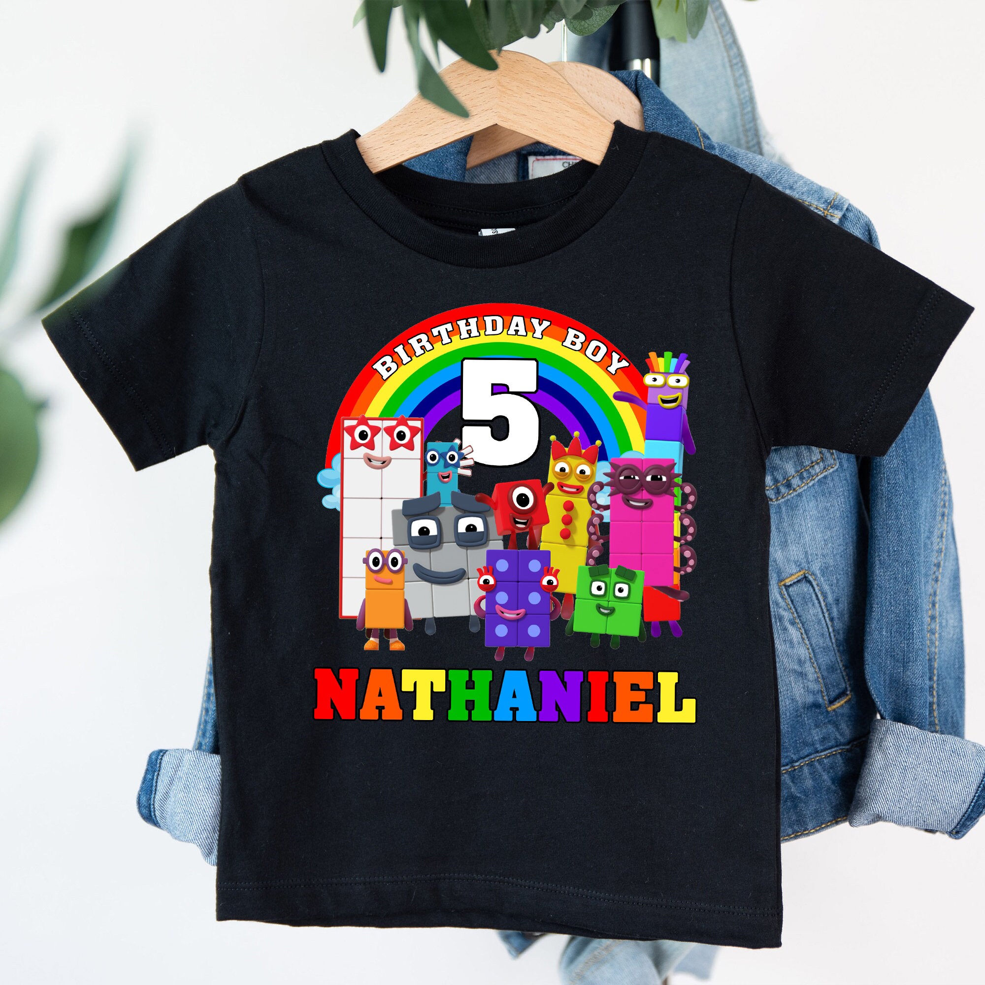 Numberblocks Inspired Birthday Shirt, Custom Numberblocks Matching ...
