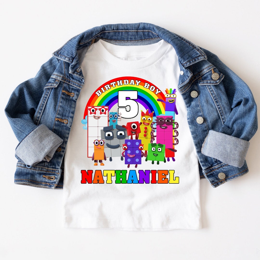 Numberblocks Inspired Birthday Shirt, Custom Numberblocks Matching ...