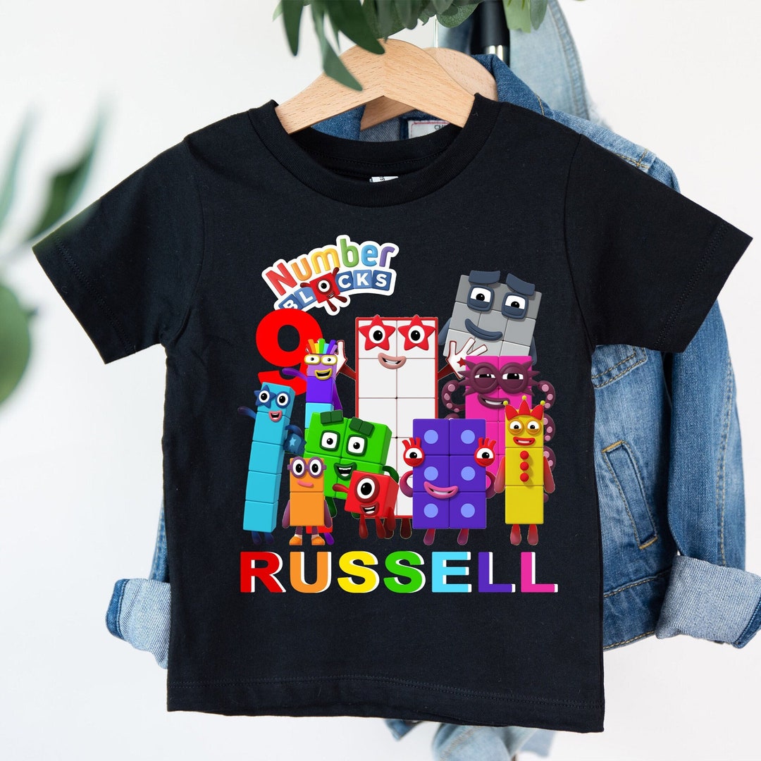 Numberblocks Inspired Birthday Shirt, Custom Numberblocks Matching ...