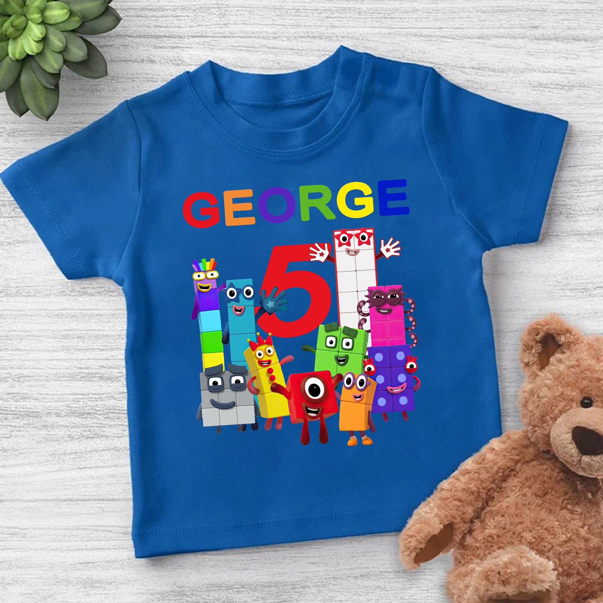 Numberblocks Inspired Birthday Shirt, Custom Numberblocks Matching ...