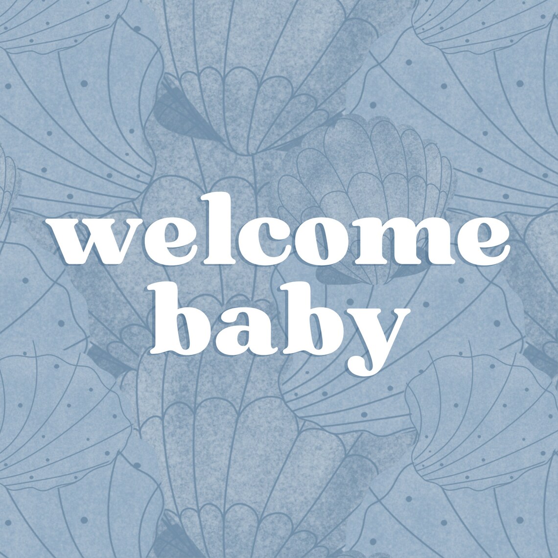 Congratulations Baby Blue Expecting Card, 6x6 Baby Card, Modern Welcome ...