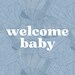 Congratulations Baby Blue Expecting Card, 6x6 Baby Card, Modern Welcome ...