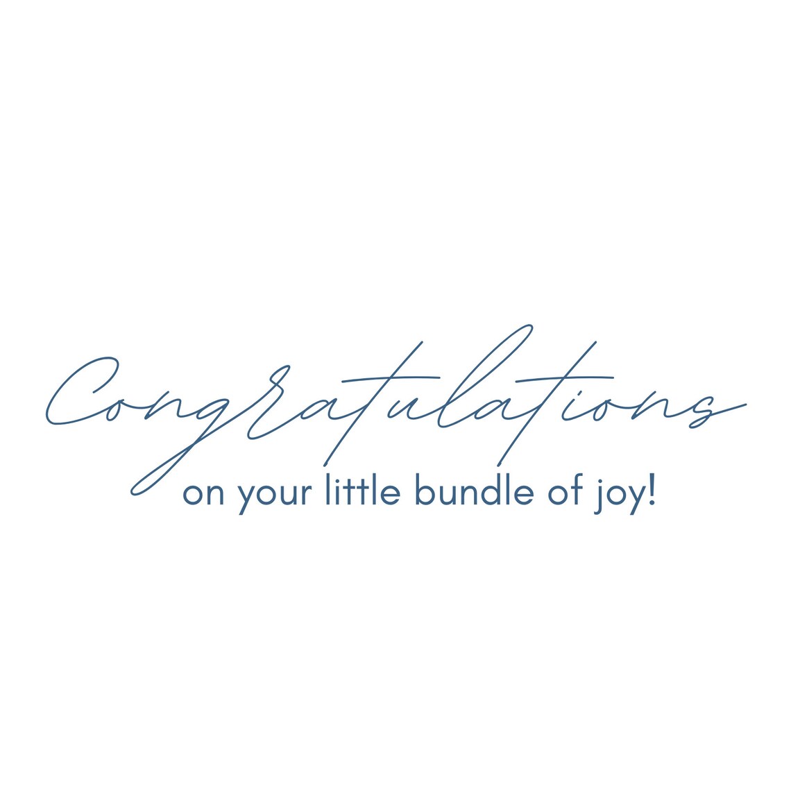 Congratulations Baby Blue Expecting Card 6x6 Baby Card - Etsy