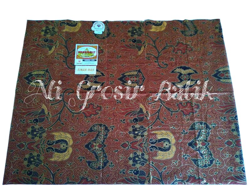 Traditional Indonesian Batik Fabric Primisima Istana President Sinar ...