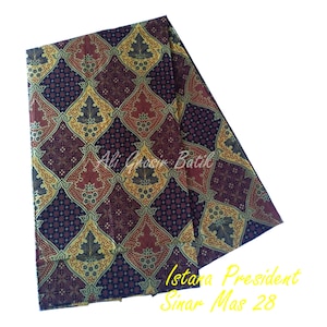 Traditional Indonesian Batik Fabric Primisima Istana President Sinar ...
