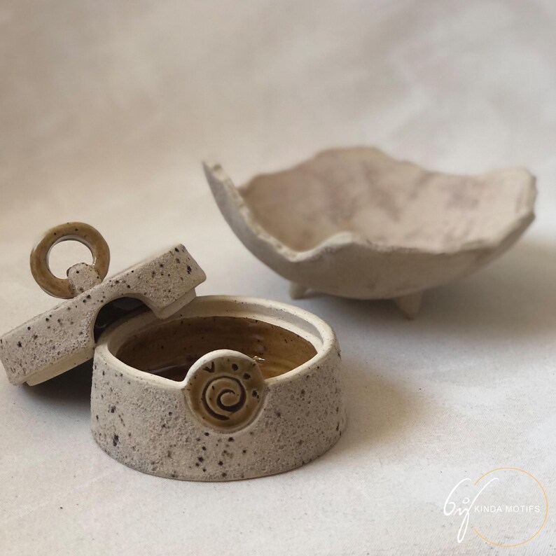 Handmade Ceramic Pottery Box | Rustic off White Home Decor - Etsy