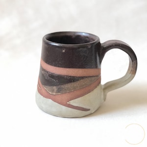 Handmade Coffee Mug | Boho Pottery in Rustic Style | Rust & Cream ...