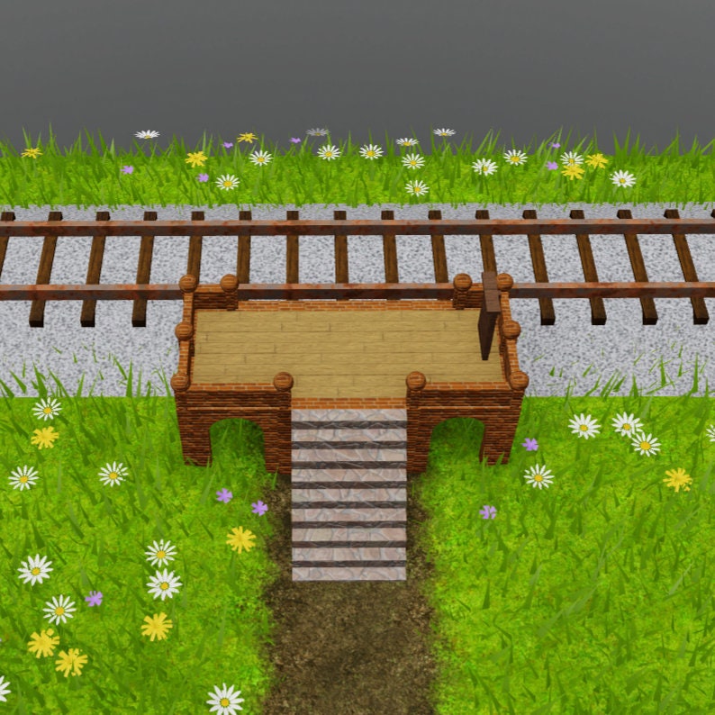 Cottagecore Meadow Railroad Train Station Roblox Studio - Etsy