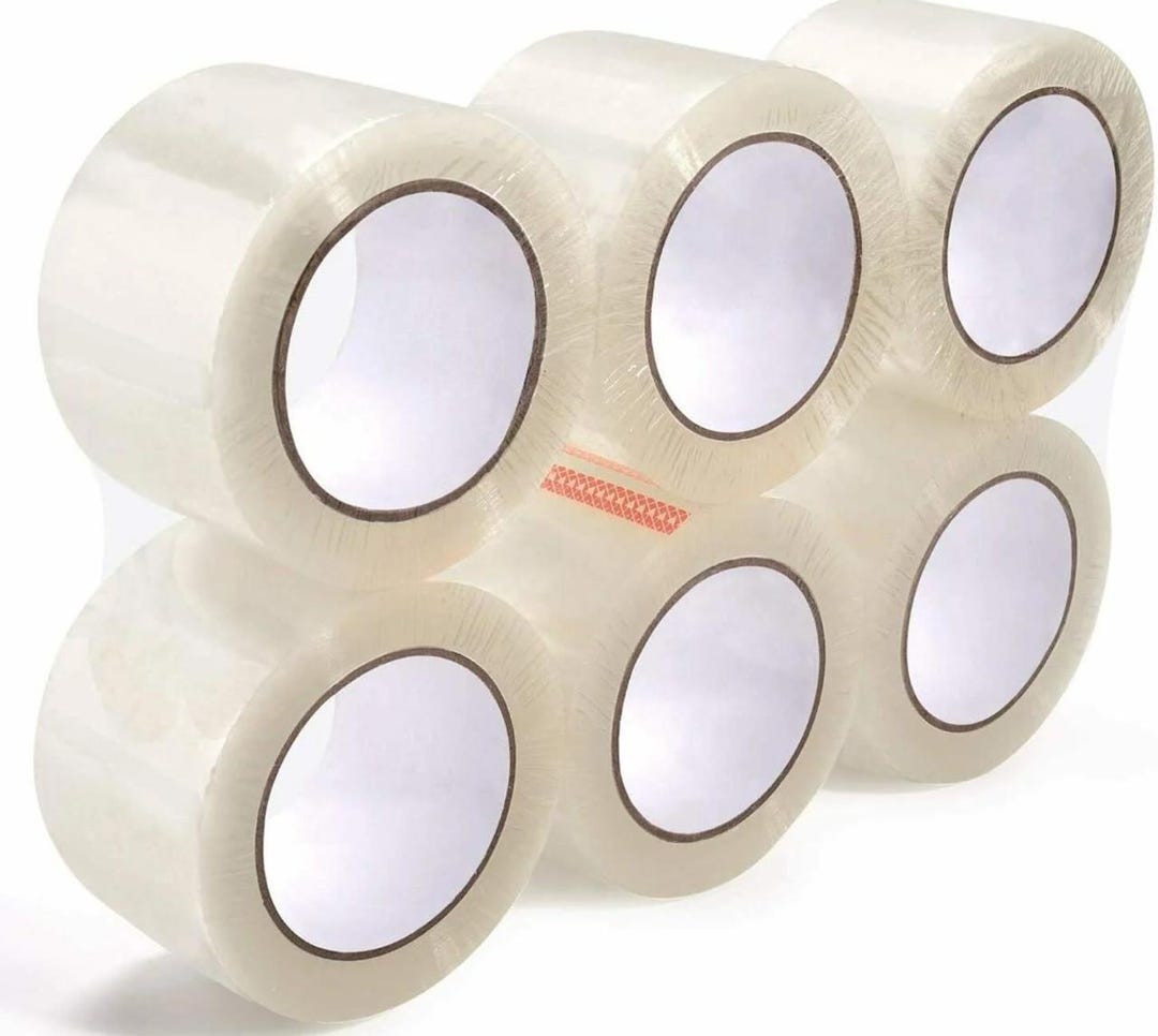 Clear Acrylic Packing Tape: 2" X 110 Yards, 6 Rolls - Etsy