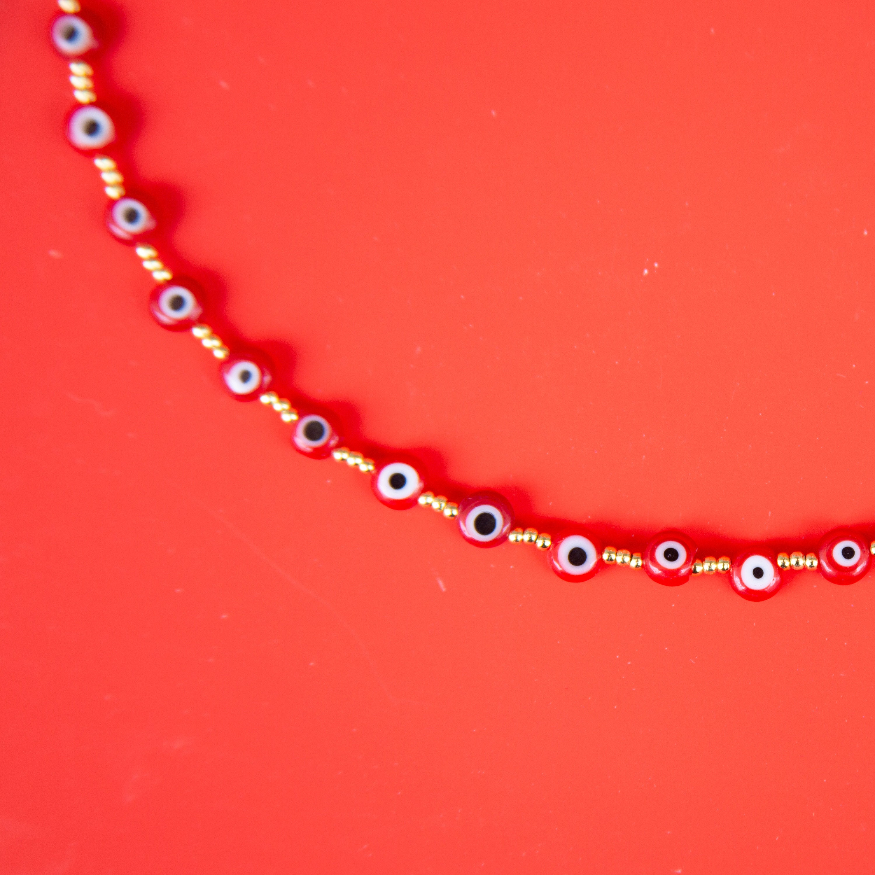Katelyn Necklace | Evil Eye Necklace, Red Evil Eye - Etsy
