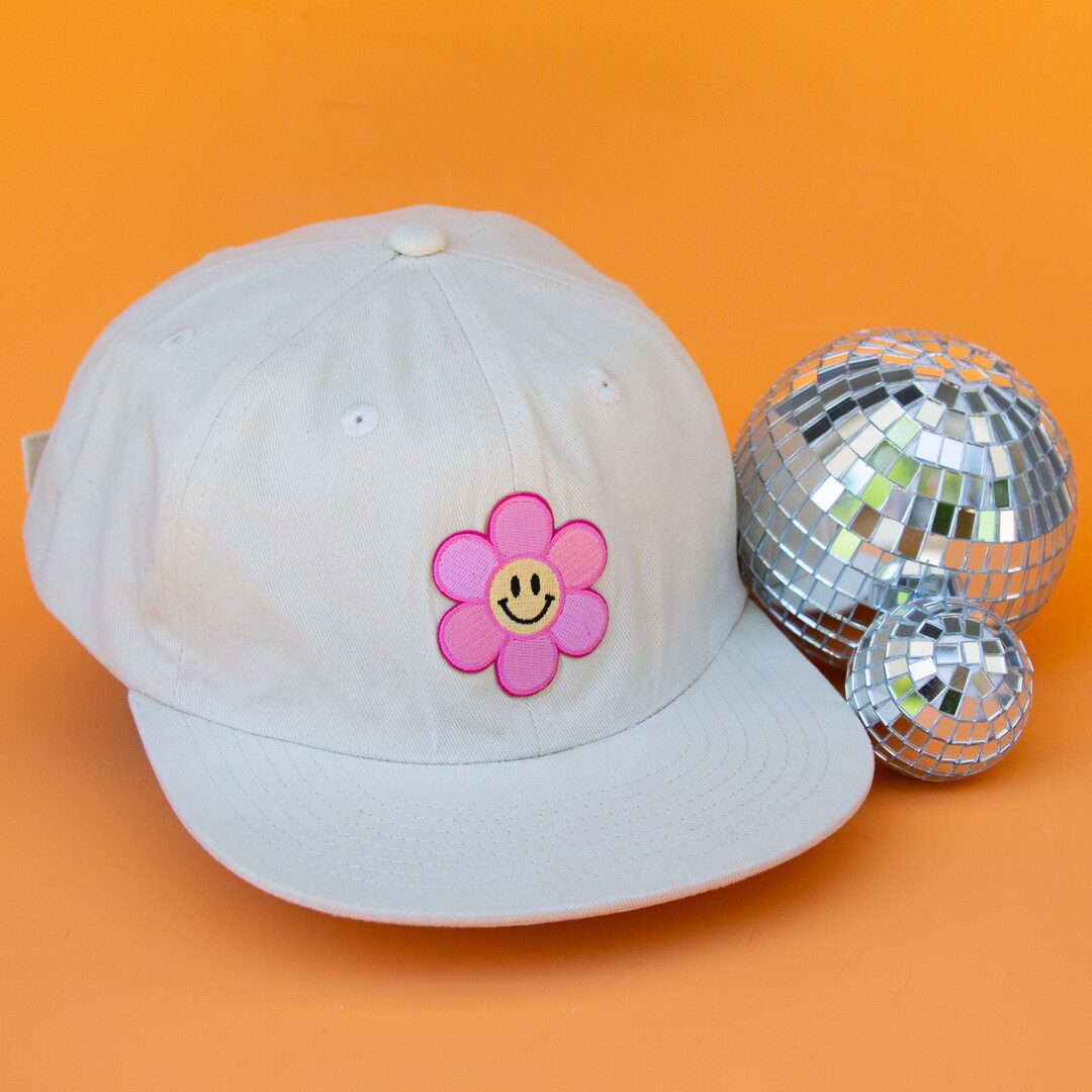 Andrea Smiley Flower Hat | Snap Back Hat, Cotton Twill Hat, Patch Hat ...