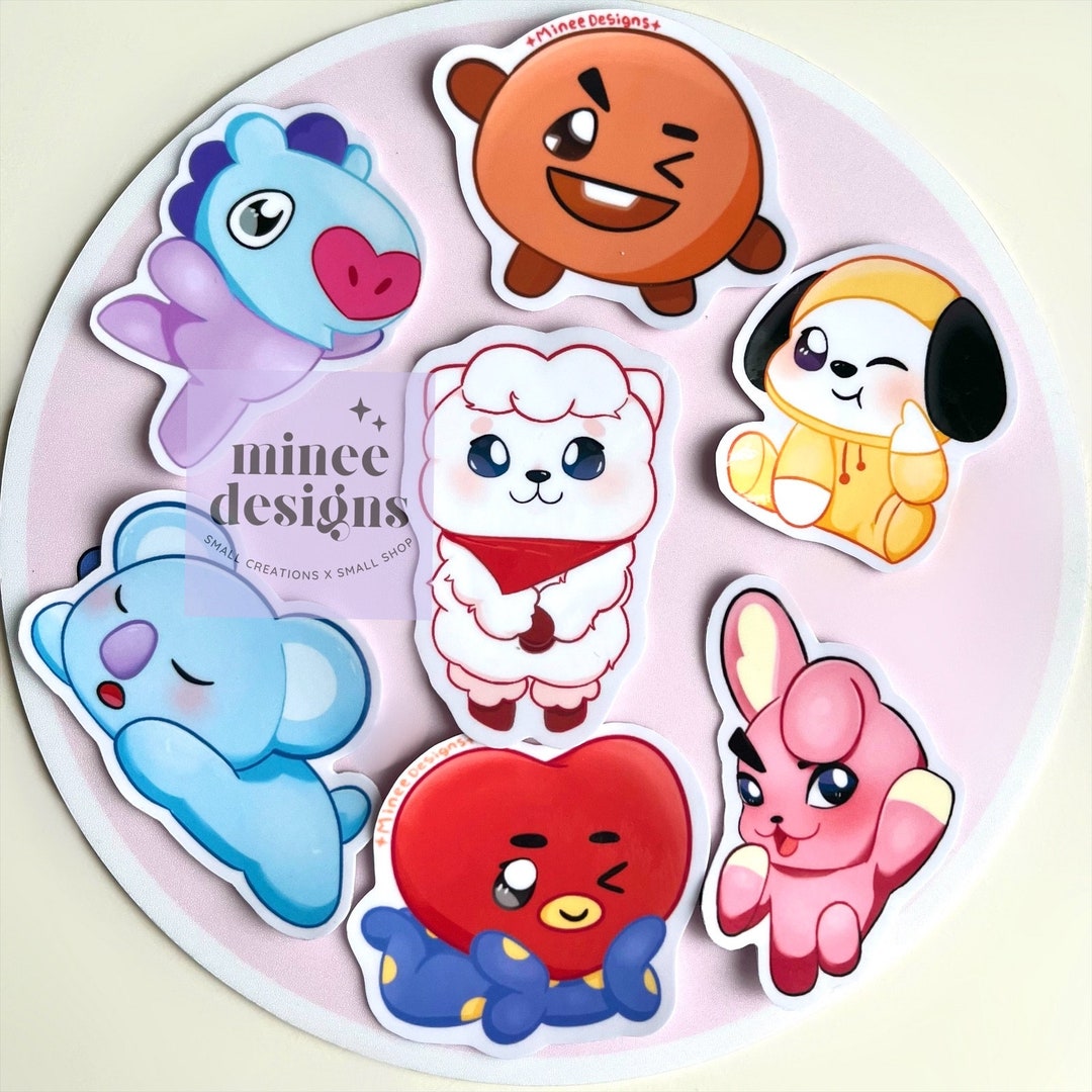 BT21 Chimmy / RJ / Mang / Shooky / Cooky / Tata / Koya Sticker - Etsy