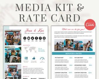 Rate Sheet Template - Etsy