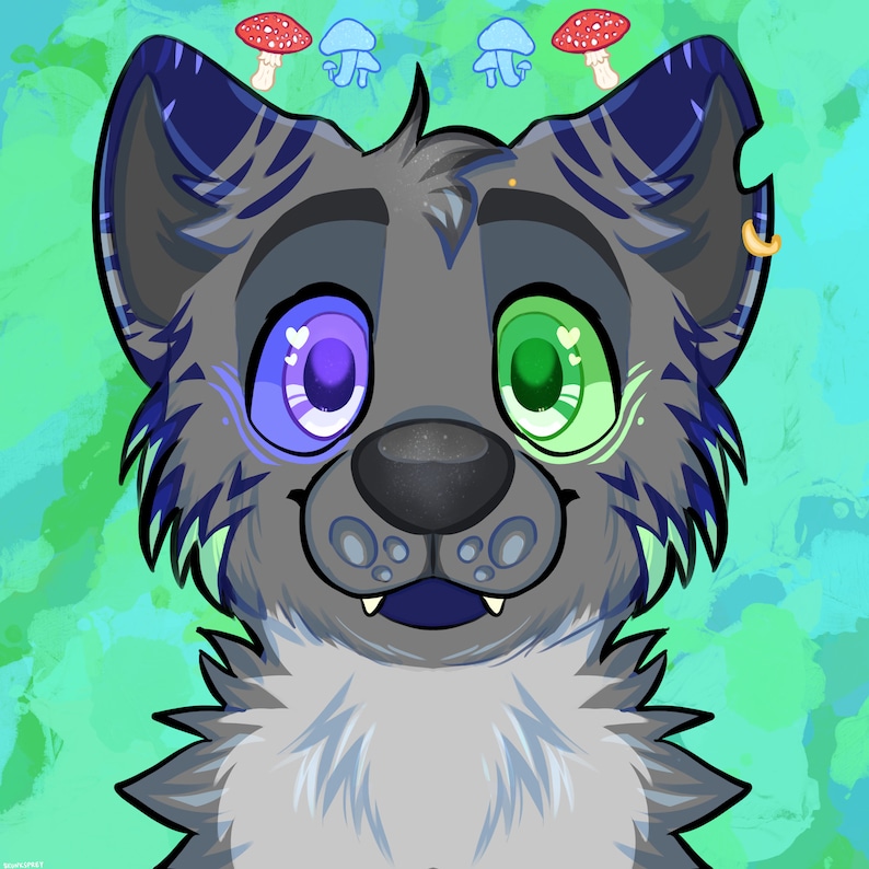 Symmetrical Furry Icons - Etsy