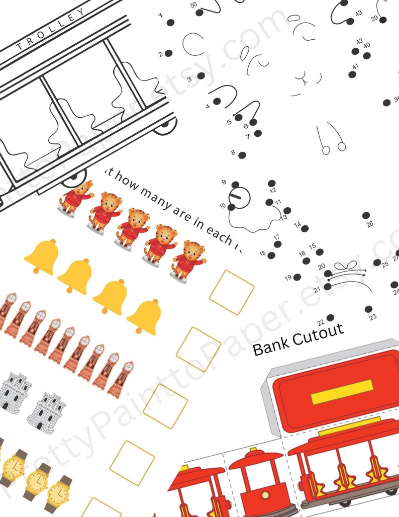 10 Page Daniel Tiger Activity Pack - Etsy