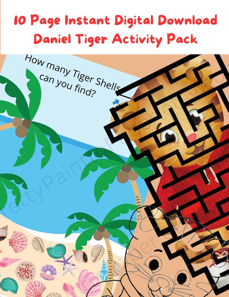 10 Page Daniel Tiger Activity Pack - Etsy