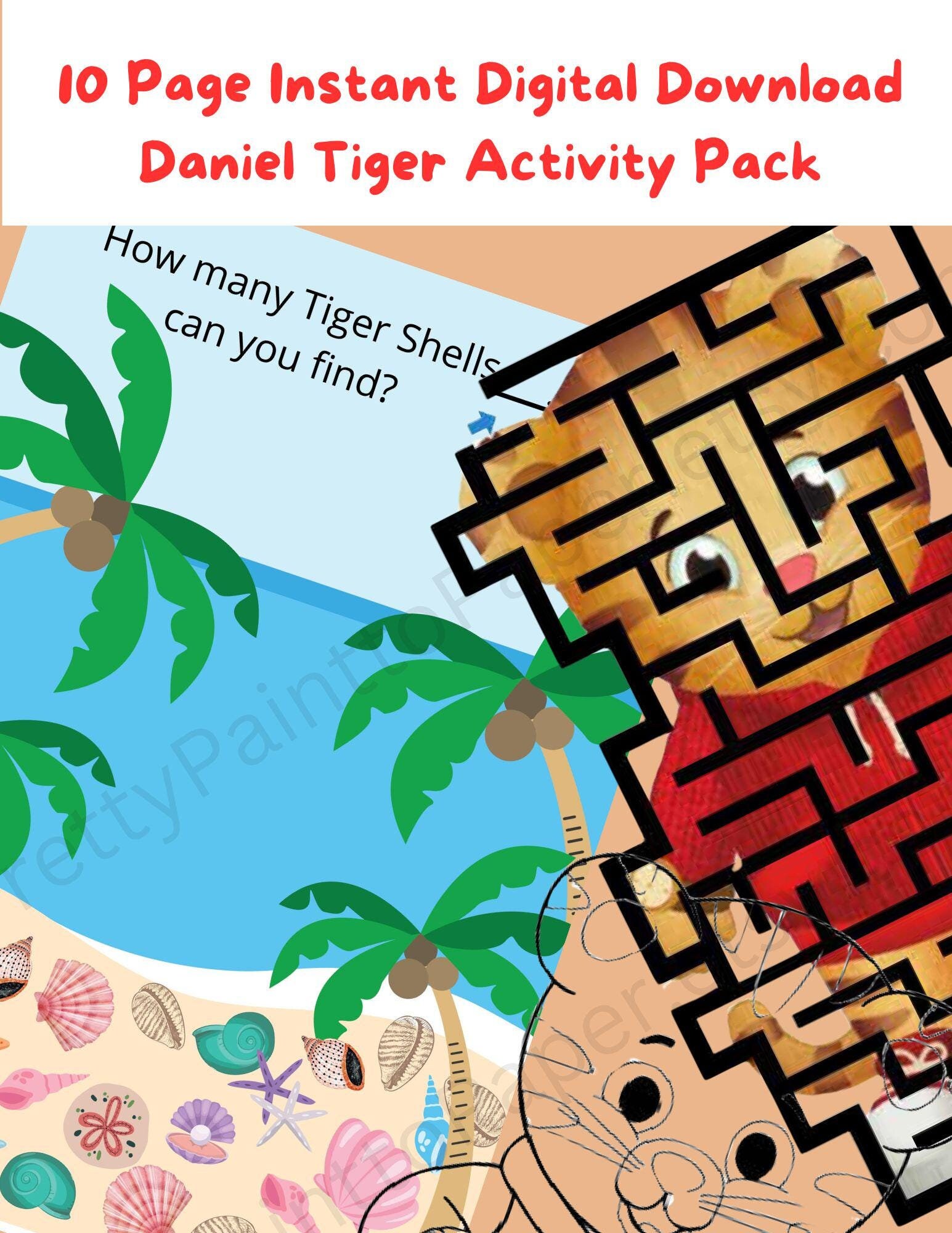 10 Page Daniel Tiger Activity Pack - Etsy