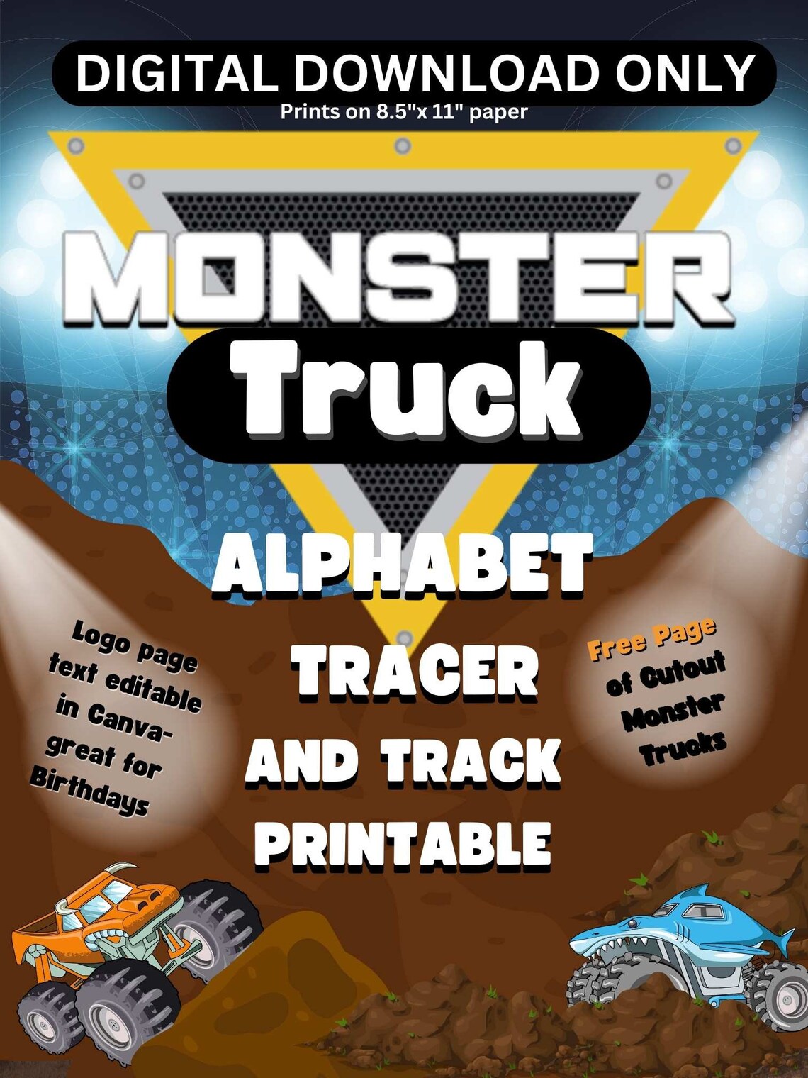 Alphabet Tracer, Kids Birthday, Editable Kids Printable, ABC Tracing ...