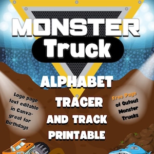Monster Truck Alphabet Tracing - Etsy