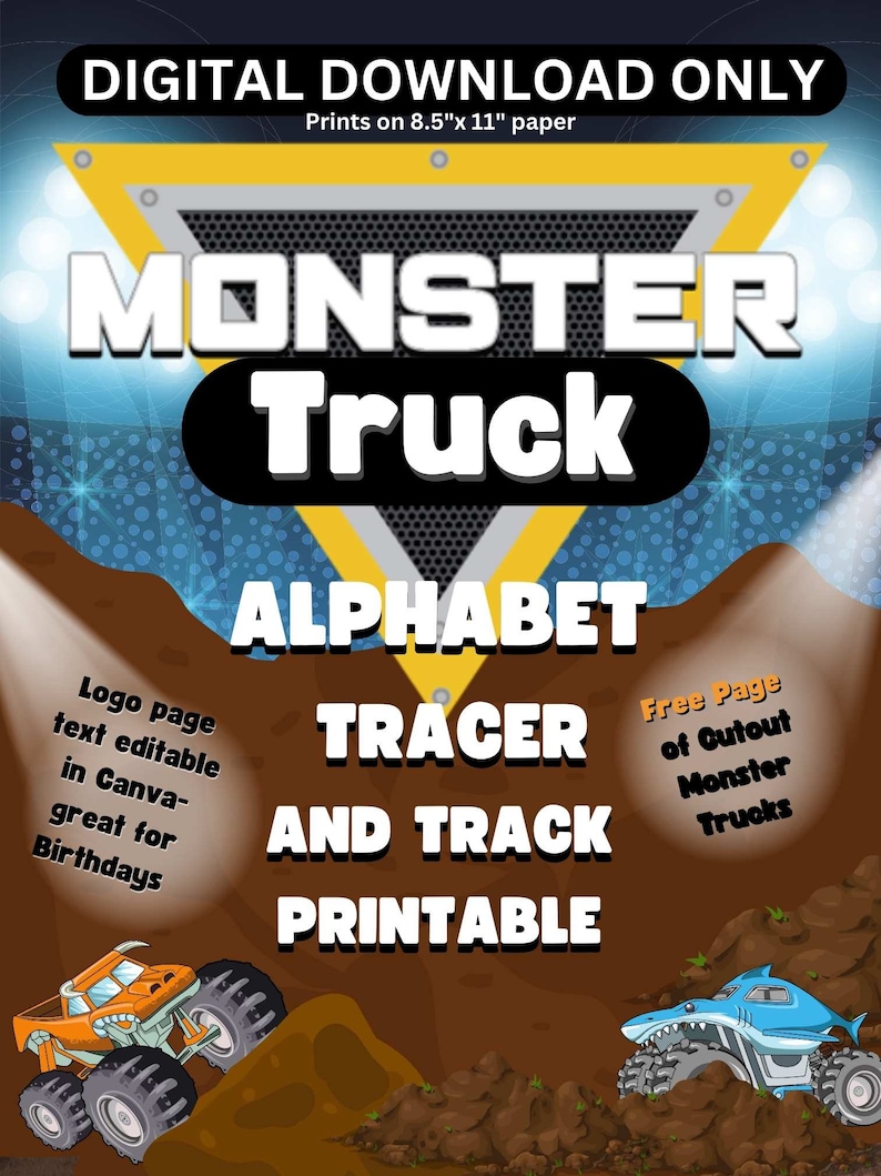 Alphabet Tracer, Kids Birthday, Editable Kids Printable, ABC Tracing ...