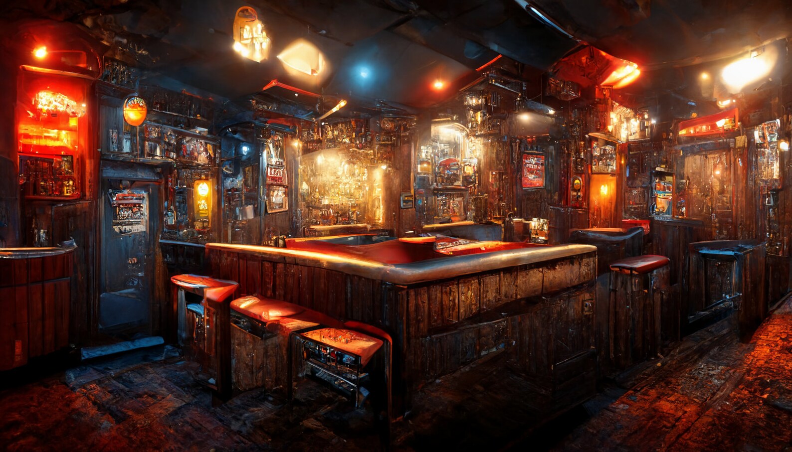 Biker Dive Bar Themed Video Conferencing Backgrounds - Etsy