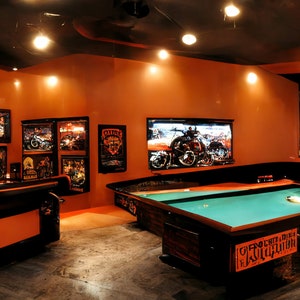 Biker Dive Bar Themed Video Conferencing Backgrounds - Etsy