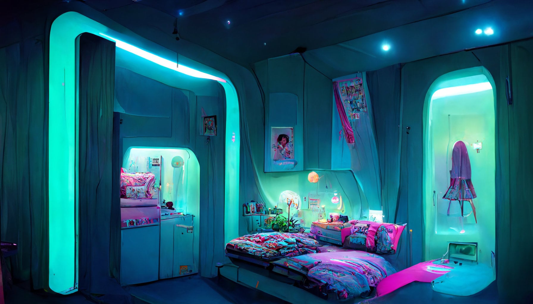 Sci Fi Alien Girl Room - Etsy