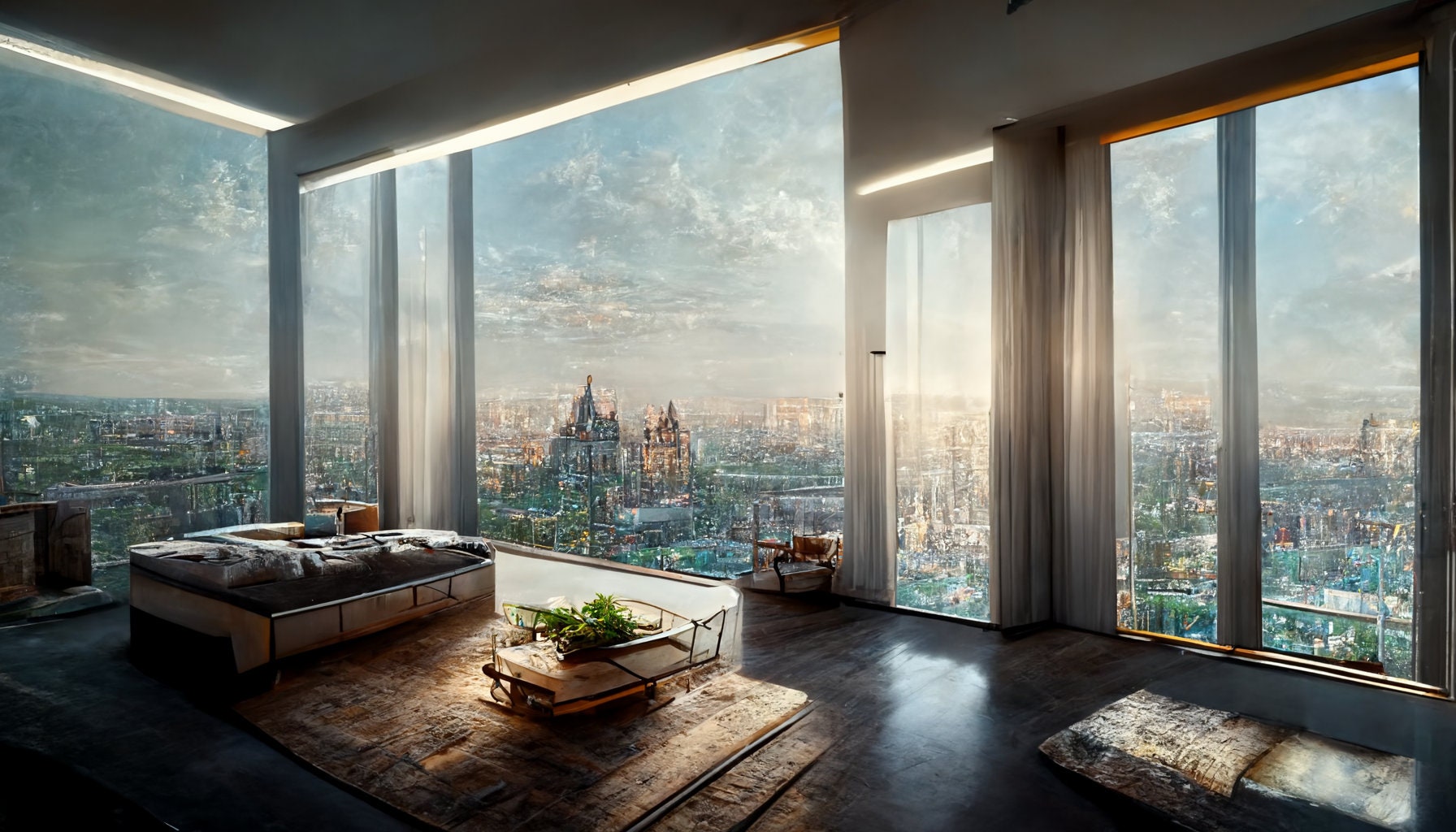 Awesome Penthouse Apartment Themed Video Conferencing Backgrounds - Etsy