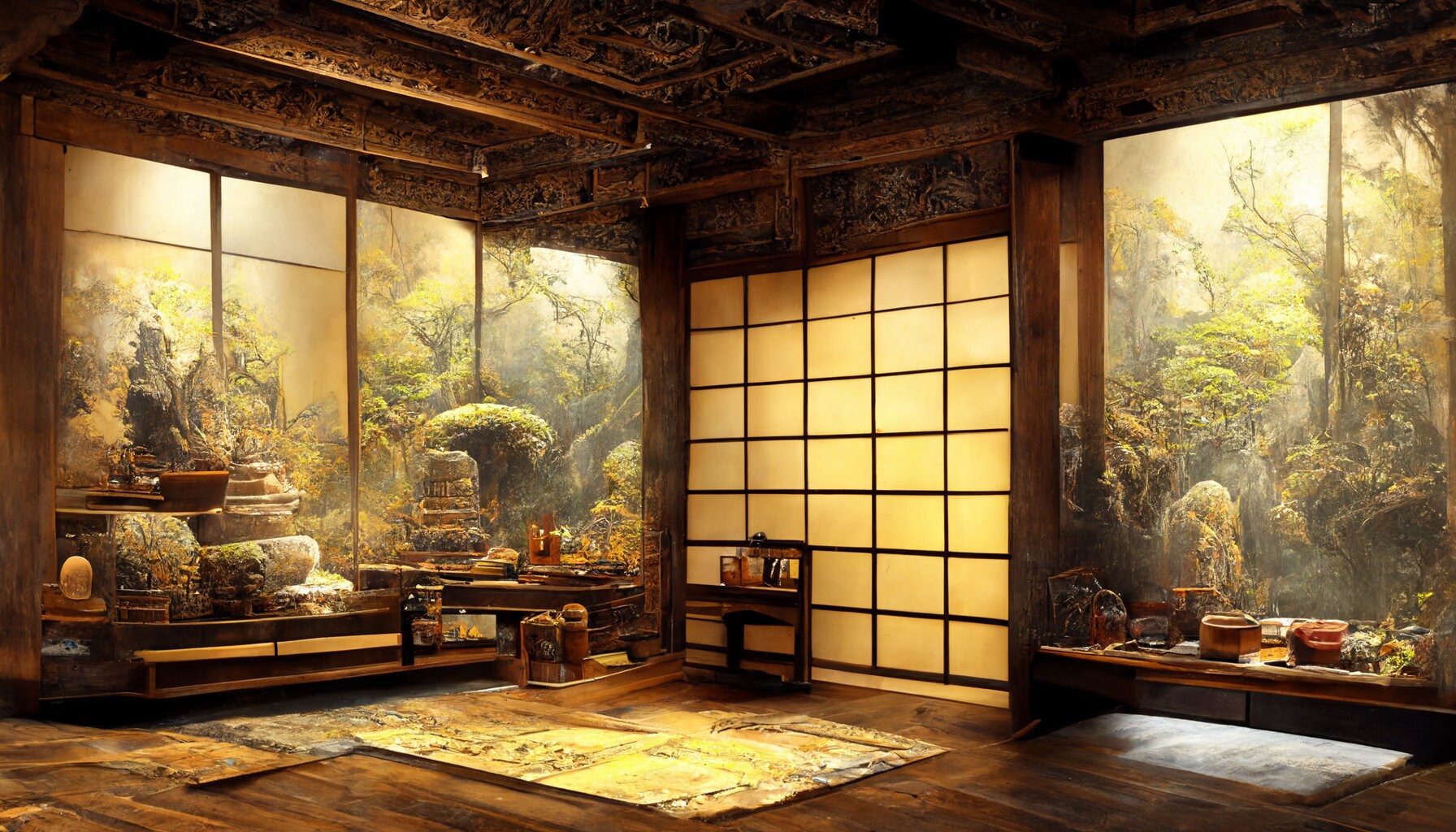 Beautiful Japanese Fantasy Themed Room for Video Conferencing ...