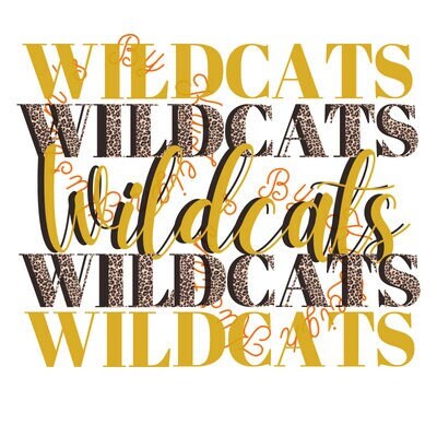 Wildcats PNG, Gold, Black, School Colors, Leopard Print, School Spirit ...