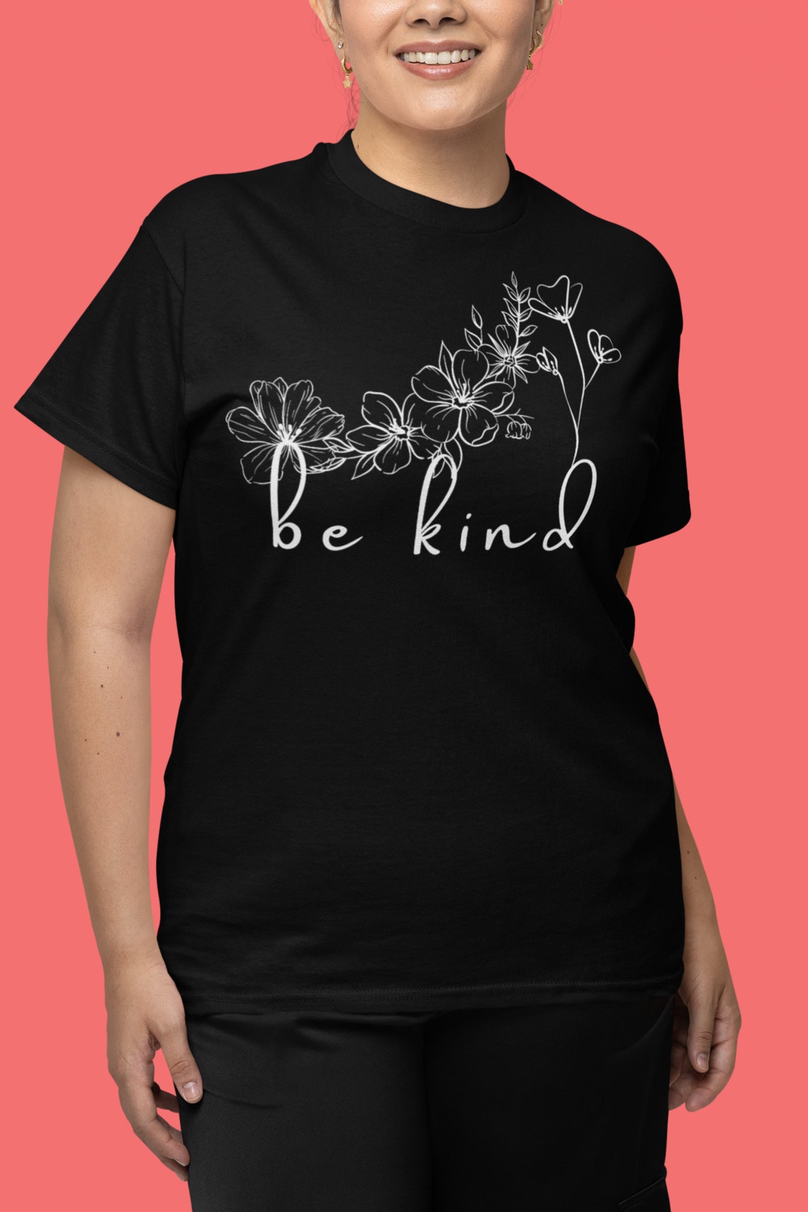 Flower Gift T-shirt Flower Shirt Positive Message Shirt - Etsy