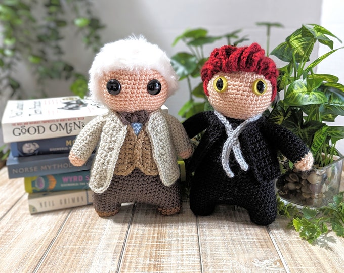 Good Omens Crowley & Aziraphale Crochet Dolls - Etsy