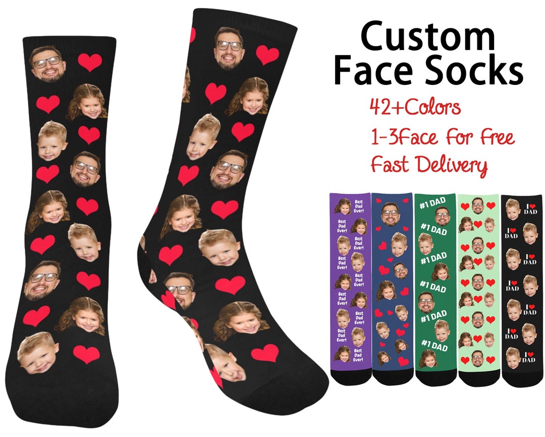 Custom Socks With Facepersonalized Face Socksface Socks With - Etsy ...