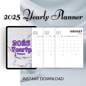 2025 Dated Planners, Yearly Printable Planner Set, Organize 2025 With ...