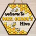Personalized Bee Classroom Teacher Door Sign, Bee Teacher Door Hanger ...