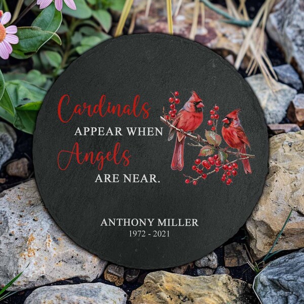 Cardinal Memorial Stone - Etsy