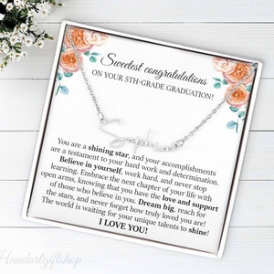 5th Grade Graduation Gift for Girl, Necklace for 5th Graduation ...