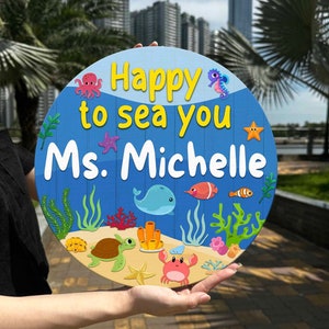 Ocean Sea Themed Classroom Door Sign, Teacher Door Hanger, New Teacher ...
