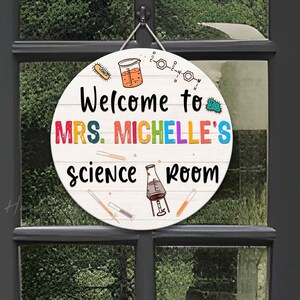 Science Teacher Door Sign Gifts/teacher Name Sign/back to School Gifts ...