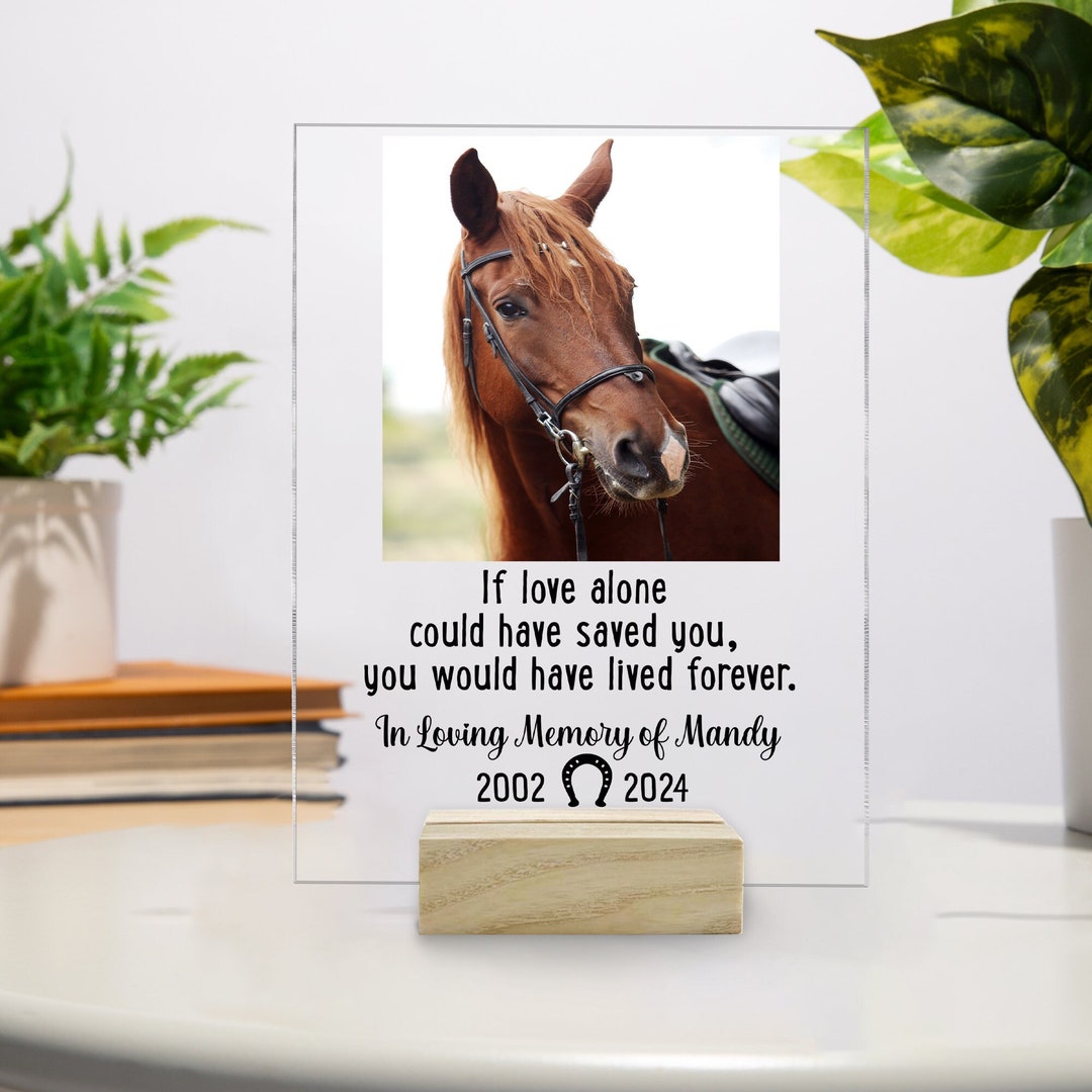 Custom Horse Memorial Acrylic Plaque, Horse Memorial Gift, Horse Photo ...