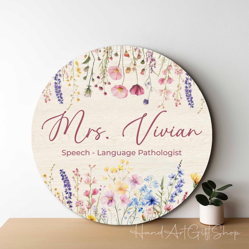 Personalized Door Sign for Speech Therapy, Speech Teacher Sign, Speech ...