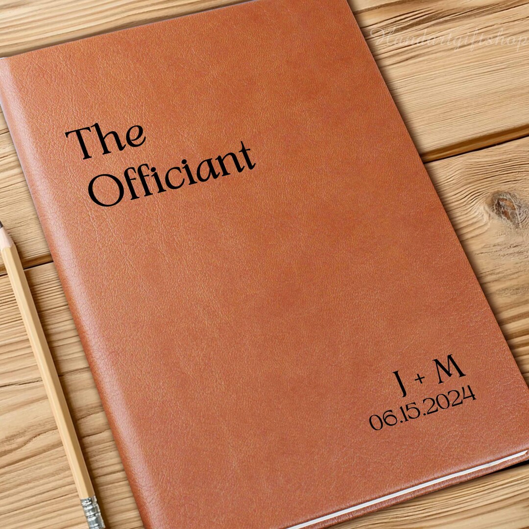 Personalized Wedding Officiant Journal, Meaningful Gift for Officiant ...