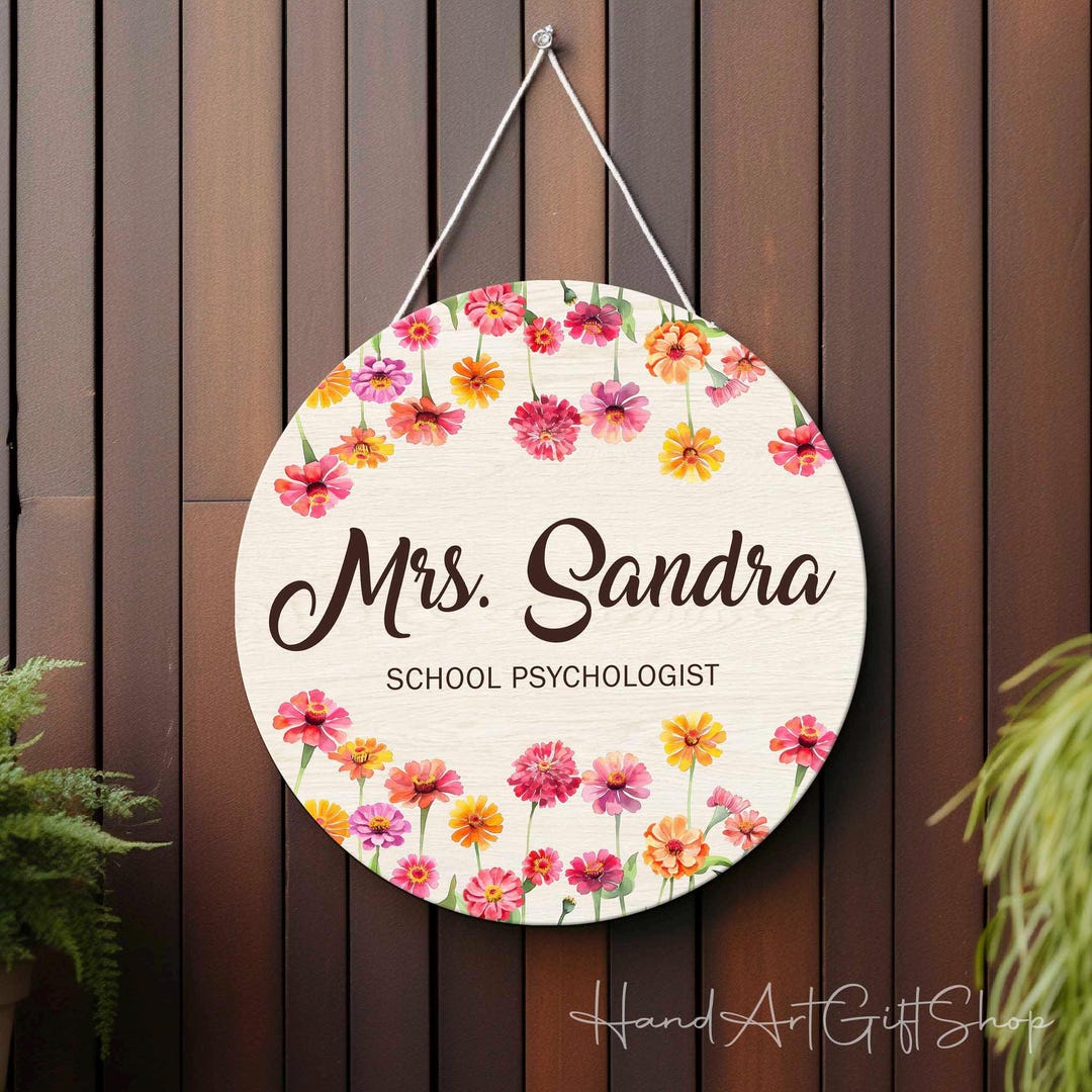 School Psychologist Custom Name Door Sign, School Psychologist Door ...