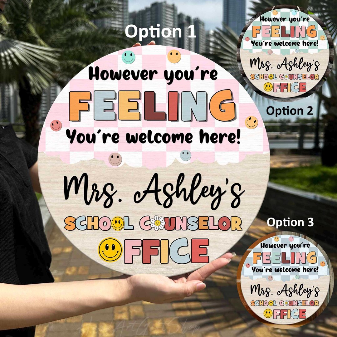Personalized School Counselor Door Sign/school Psychologist Sign ...